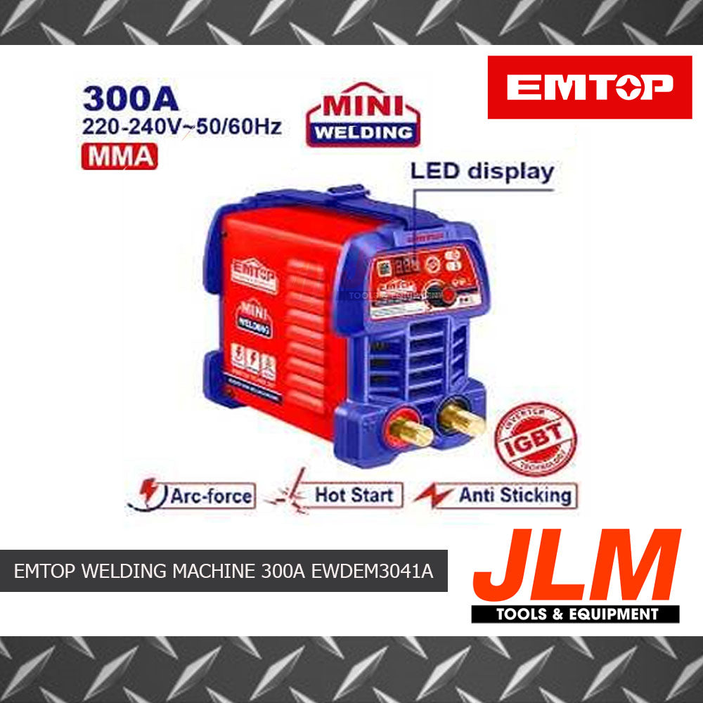 Emtop 300A Inverter Welding Machine with IGBT Technology – JLM Tools ...