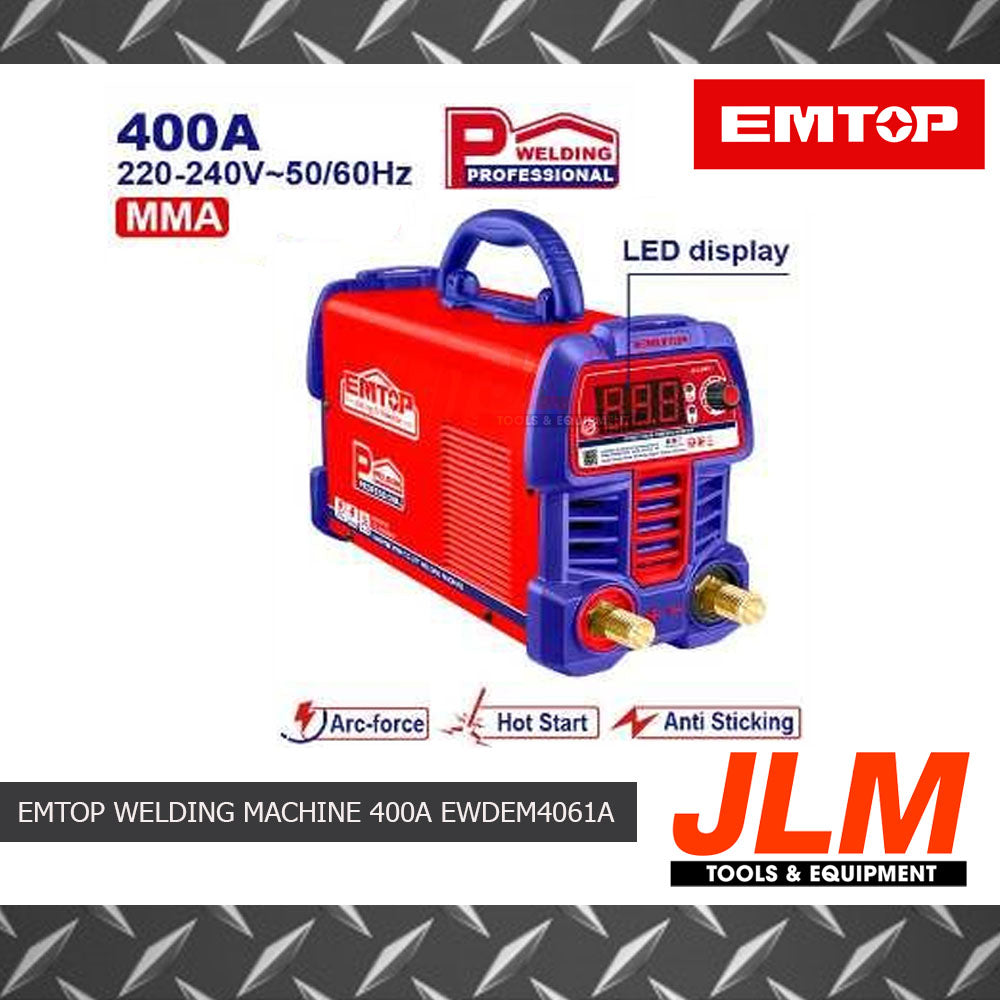 Emtop 400A Inverter Welding Machine with IGBT Technology – JLM Tools ...